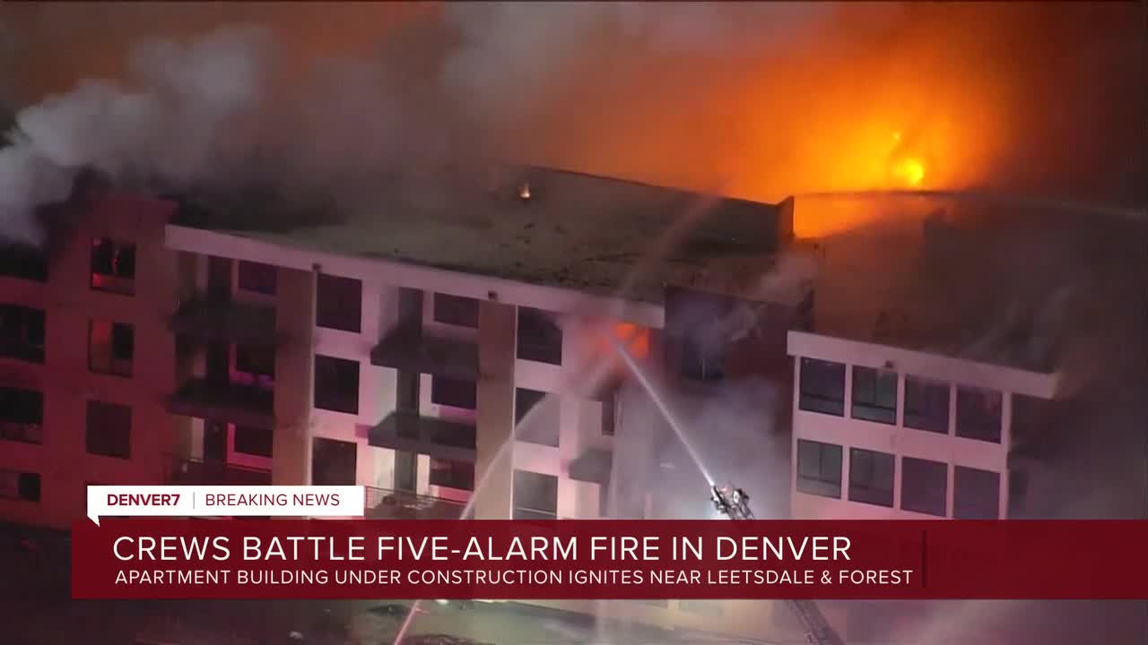 Apartment construction site fire took up 'a complete city block' in Denver