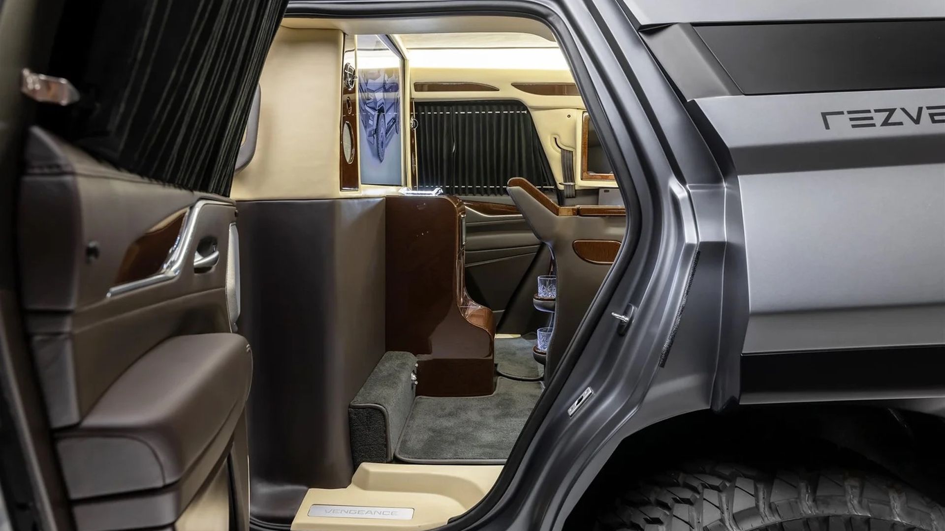 Rezvani's latest Vengeance bulletproof SUV now has a 'refreshment bar'