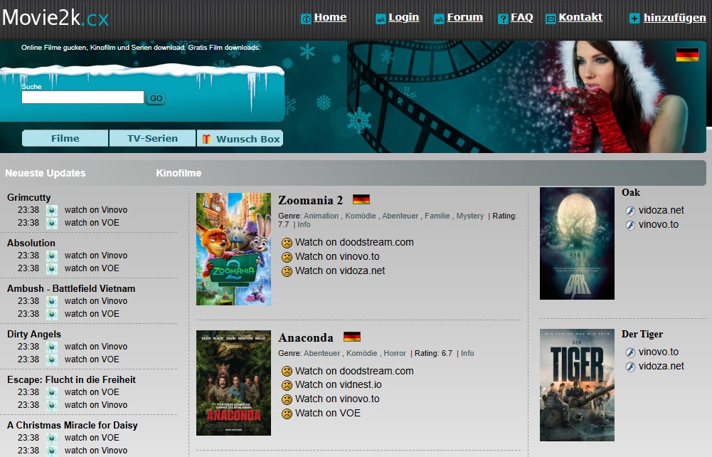 Zwei neue Movie2k-Klone online