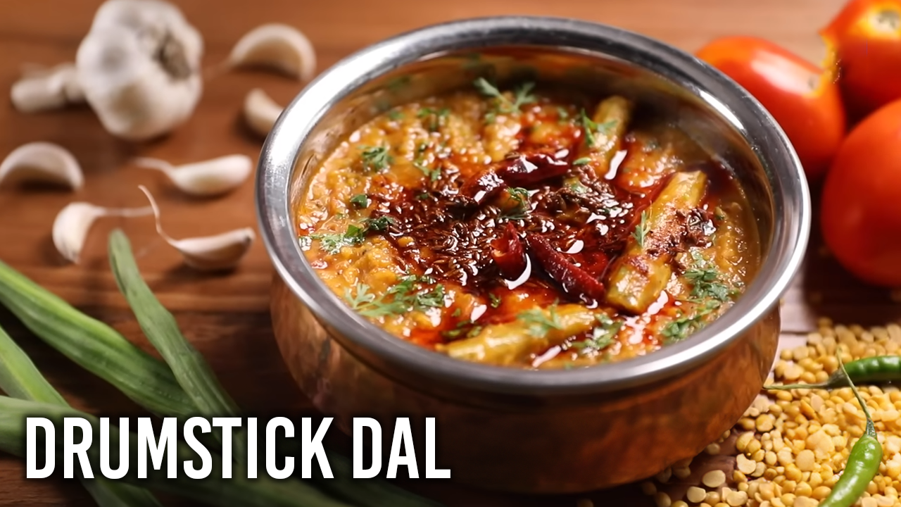 Pressure cooker drumstick dal