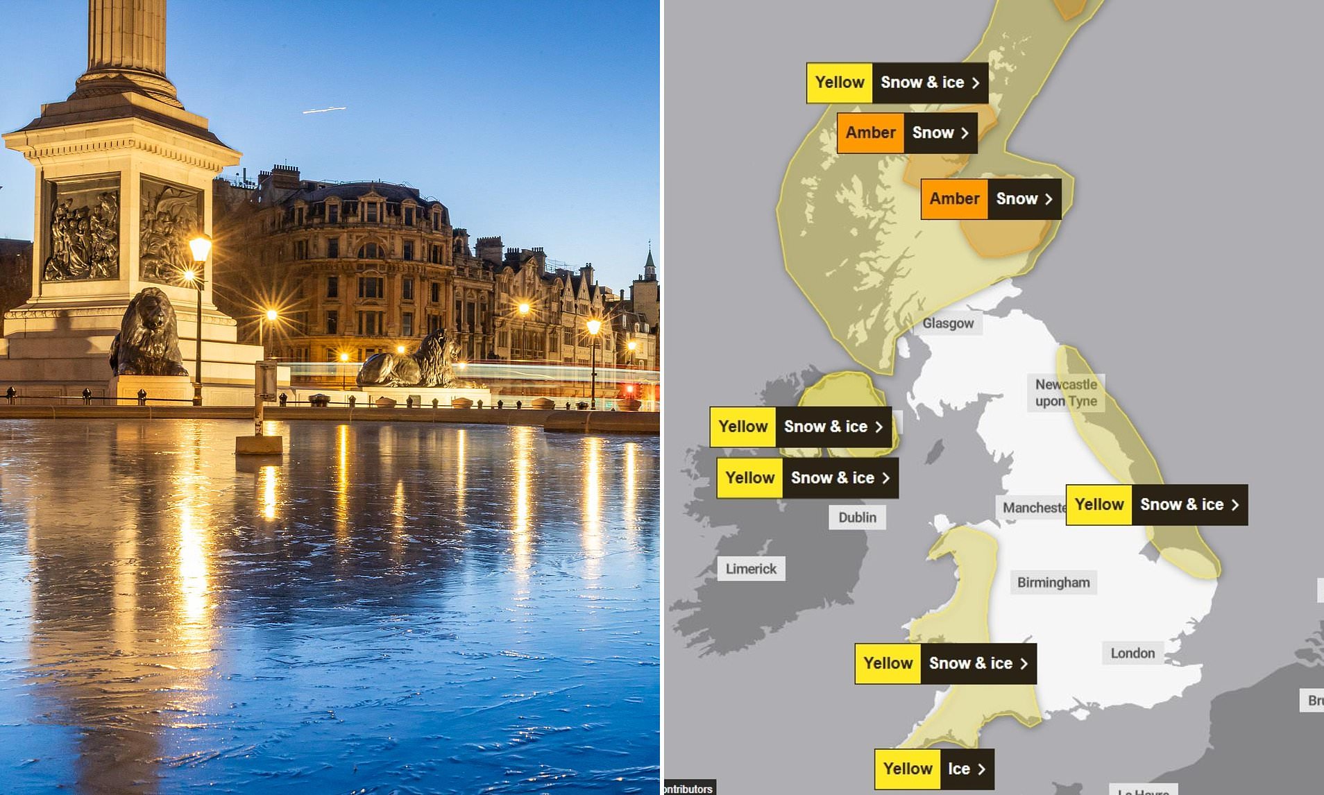 Arctic blast sends temperatures plummeting to -6C overnight with more ...