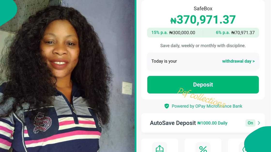 Lady laments interest OPay paid her after aving N1k daily from January ...
