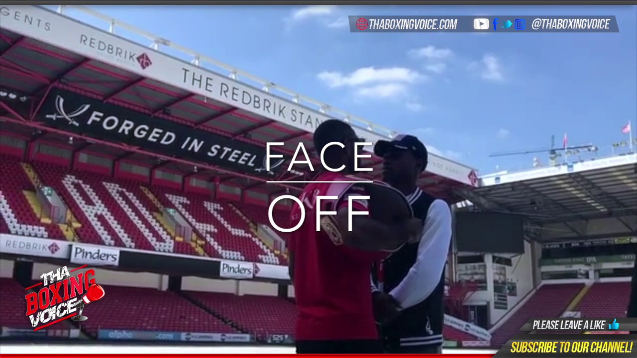 Kell Brook vs. Errol Spence Jr: Pitchside face off in Bramall Lane in ...