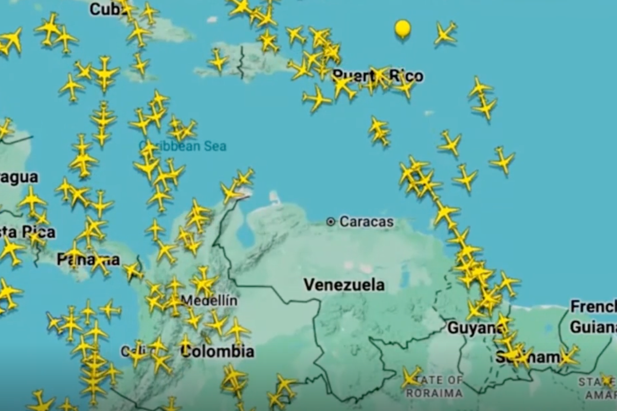 Flight radar shows no planes over Venezuela after US strikes