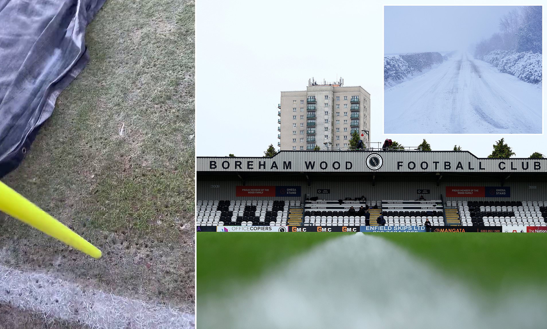 EFL and National League football matches postponed after snow and ice ...