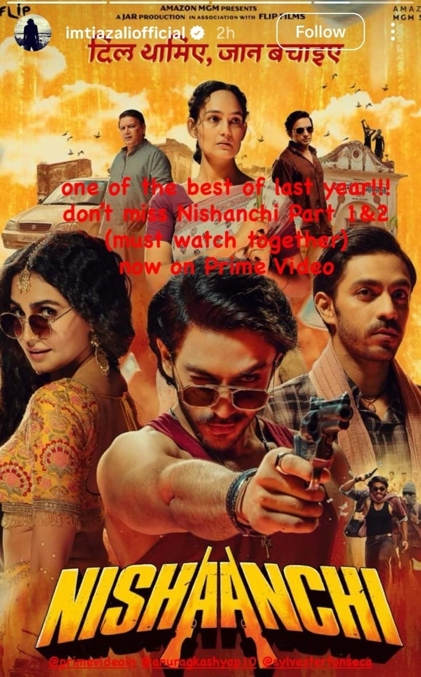 Imtiaz Ali praises Aaishvary Thackeray's Nishaanchi, says 'Don't miss ...