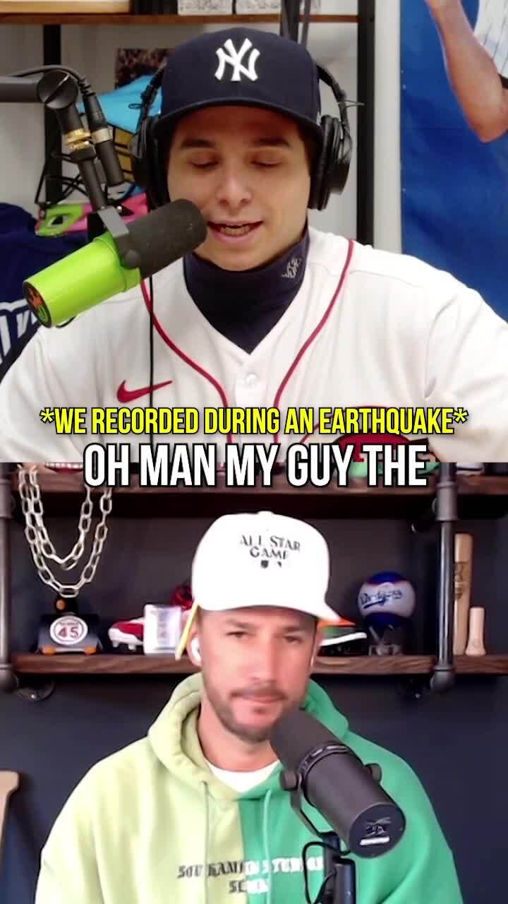 There was an earthquake while we were recording #earthquake #mlb # ...