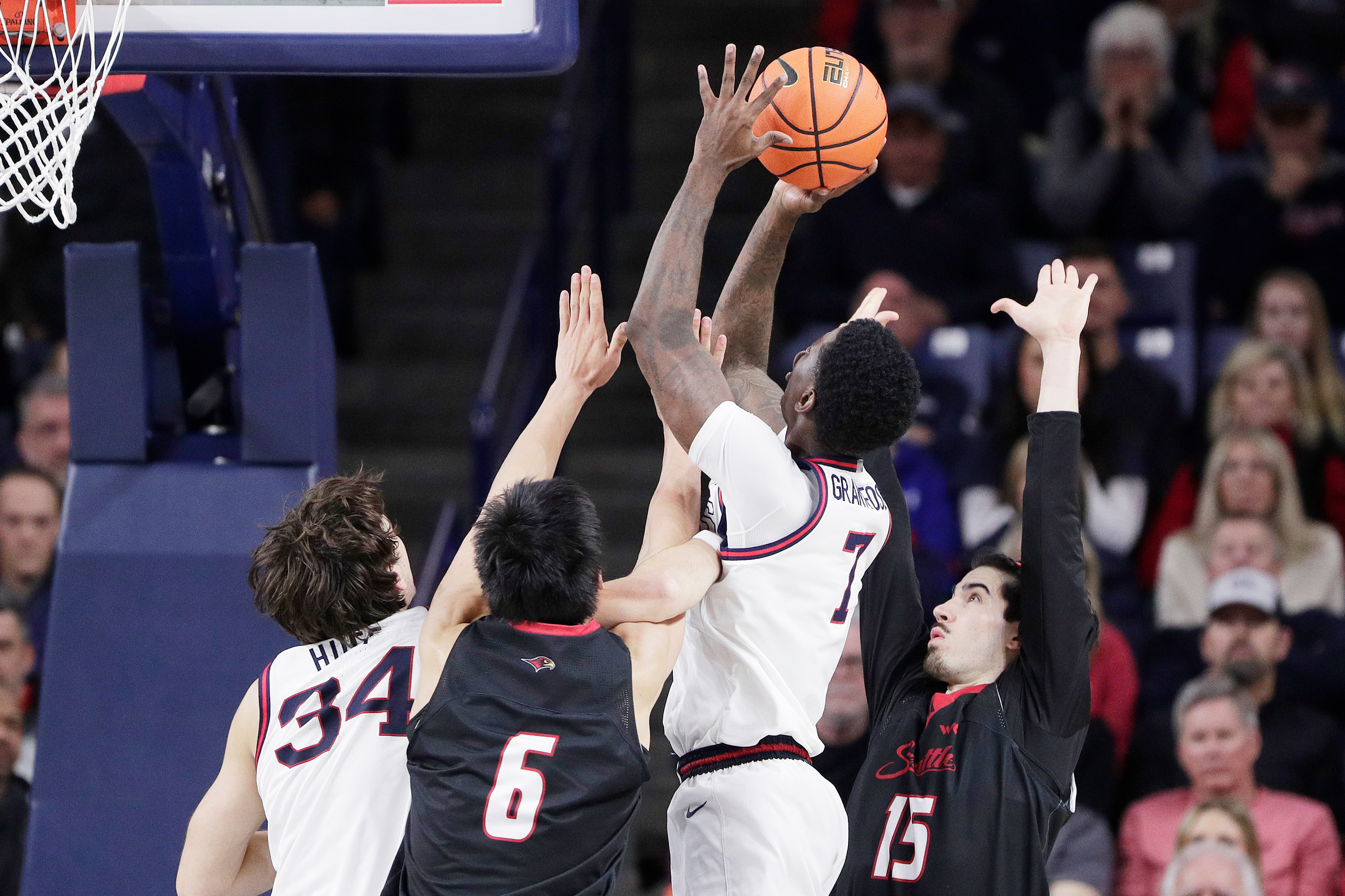 Tyon Grant-Foster helps No. 7 Gonzaga survive challenge from Seattle ...