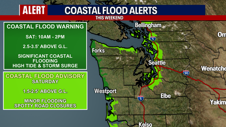 Seattle weather: Mild, breezy at times, and scattered showers this weekend