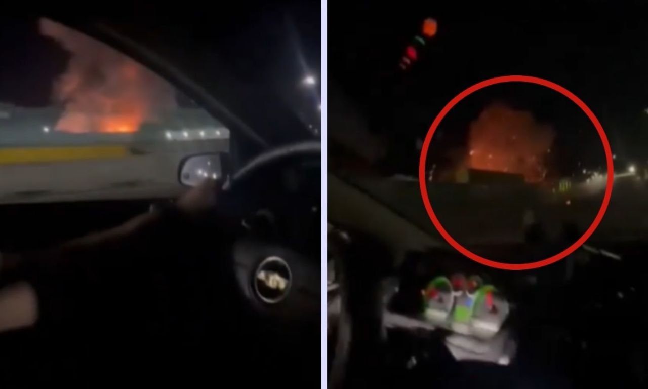 Conductor graba el momento exacto del bombardeo en Caracas, Venezuela ...