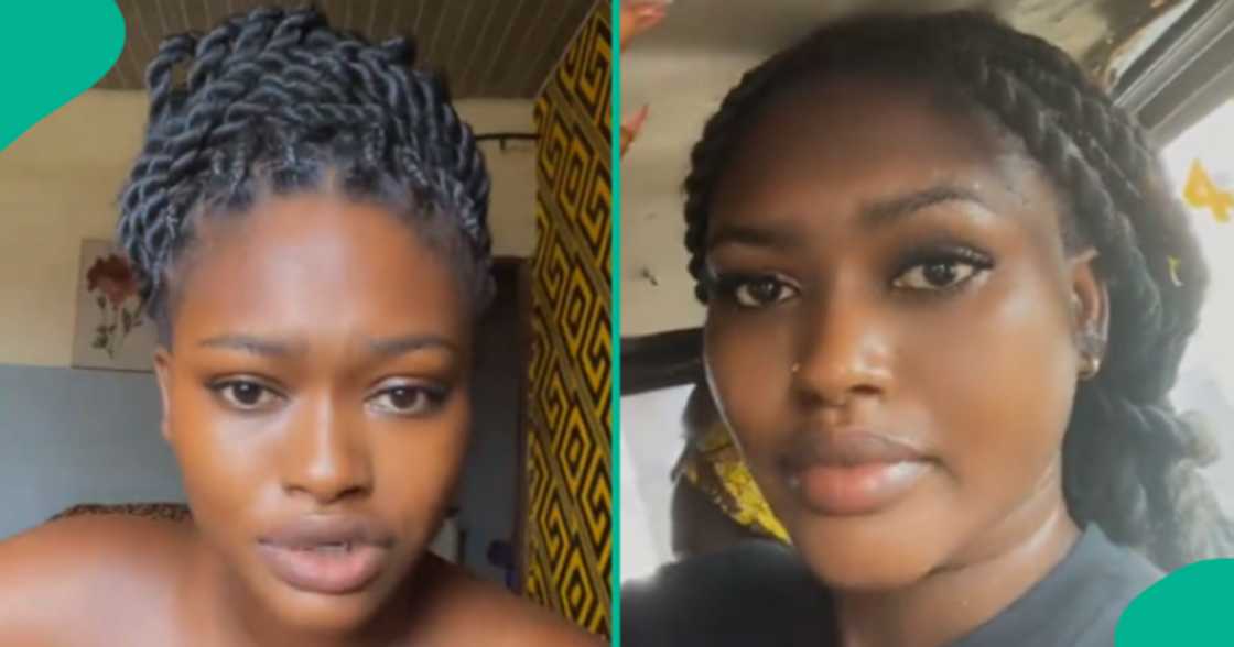 Lady displays lines she saw on her head after shaving, cries out: "This ...