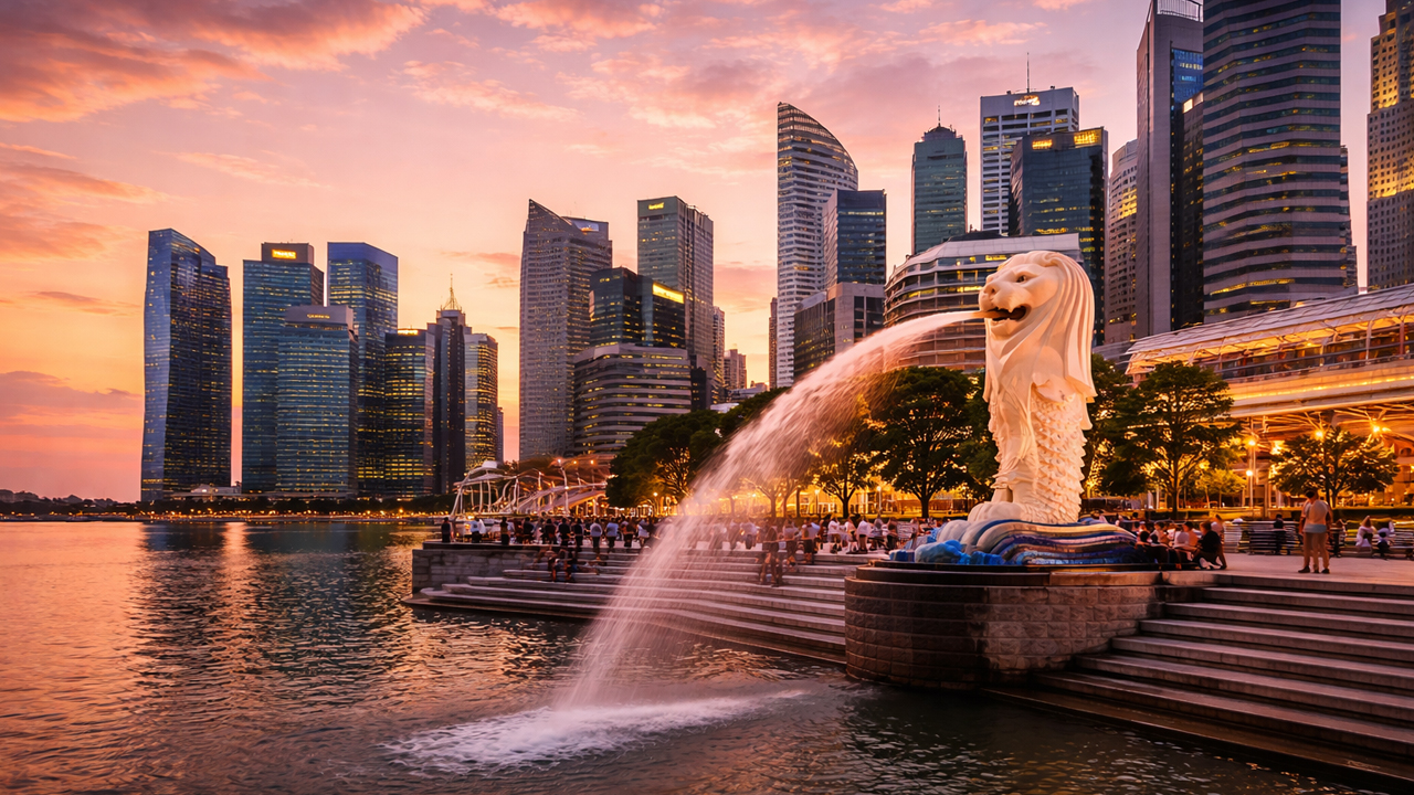 Singapore’s most recognizable landmark from above
