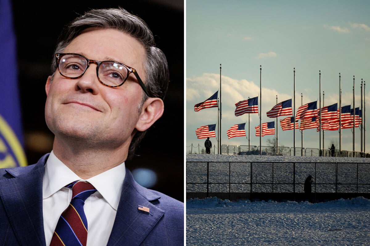 Mike Johnson says Capitol flags will fly at full-staff for Trump ...