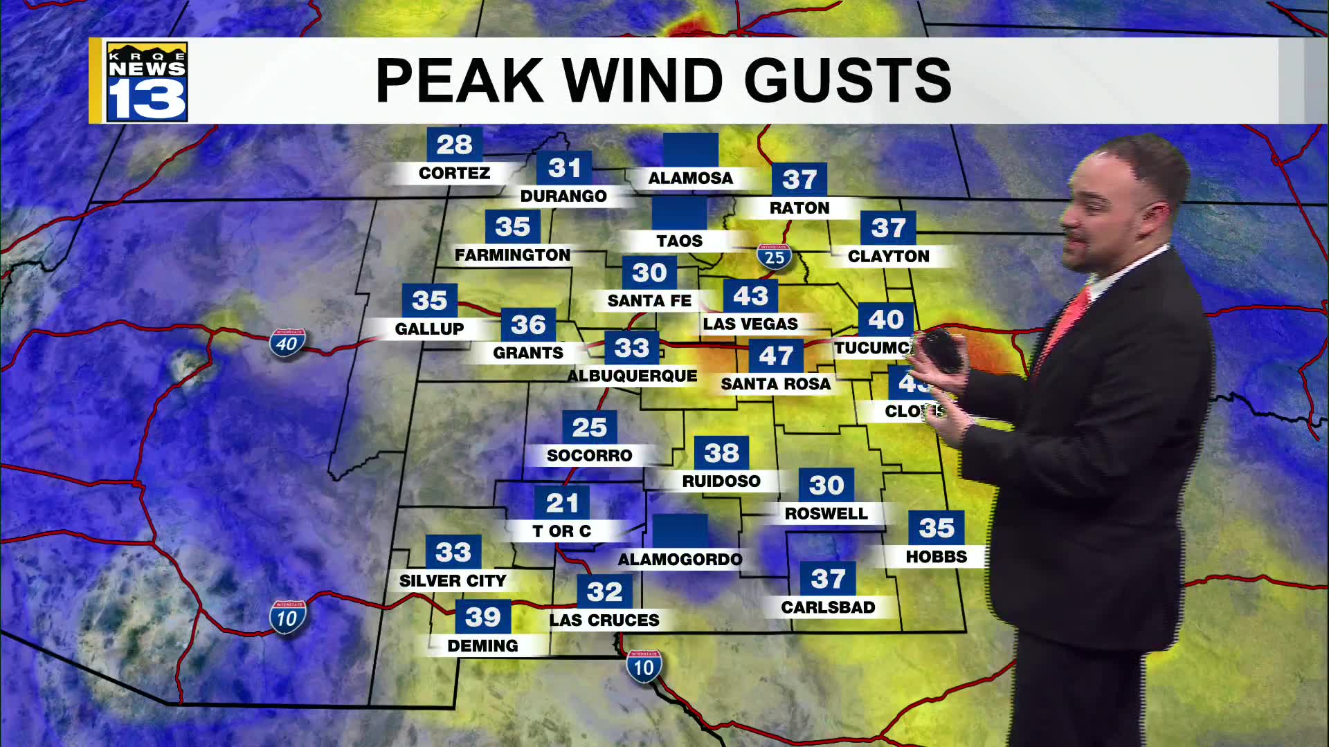 Moisture moves out of New Mexico as drier air moves in for the weekend