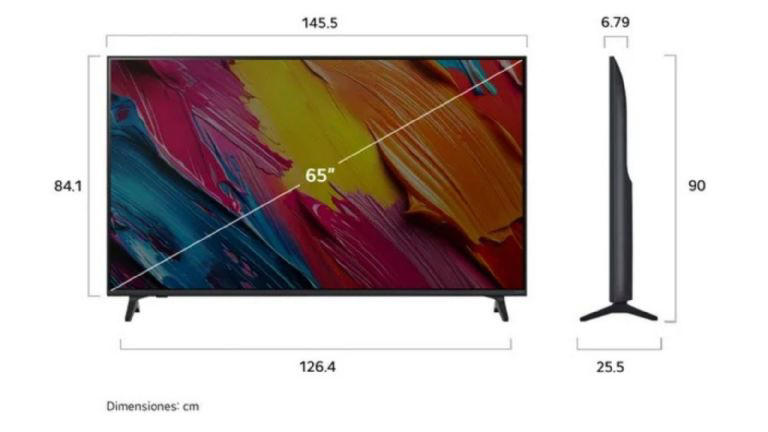 Pantalla smart TV LG QNED AI 4K de 65 pulgadas se encuentra en ...