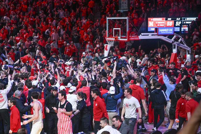 Unbeaten Nebraska actually wants fans to stop storming court