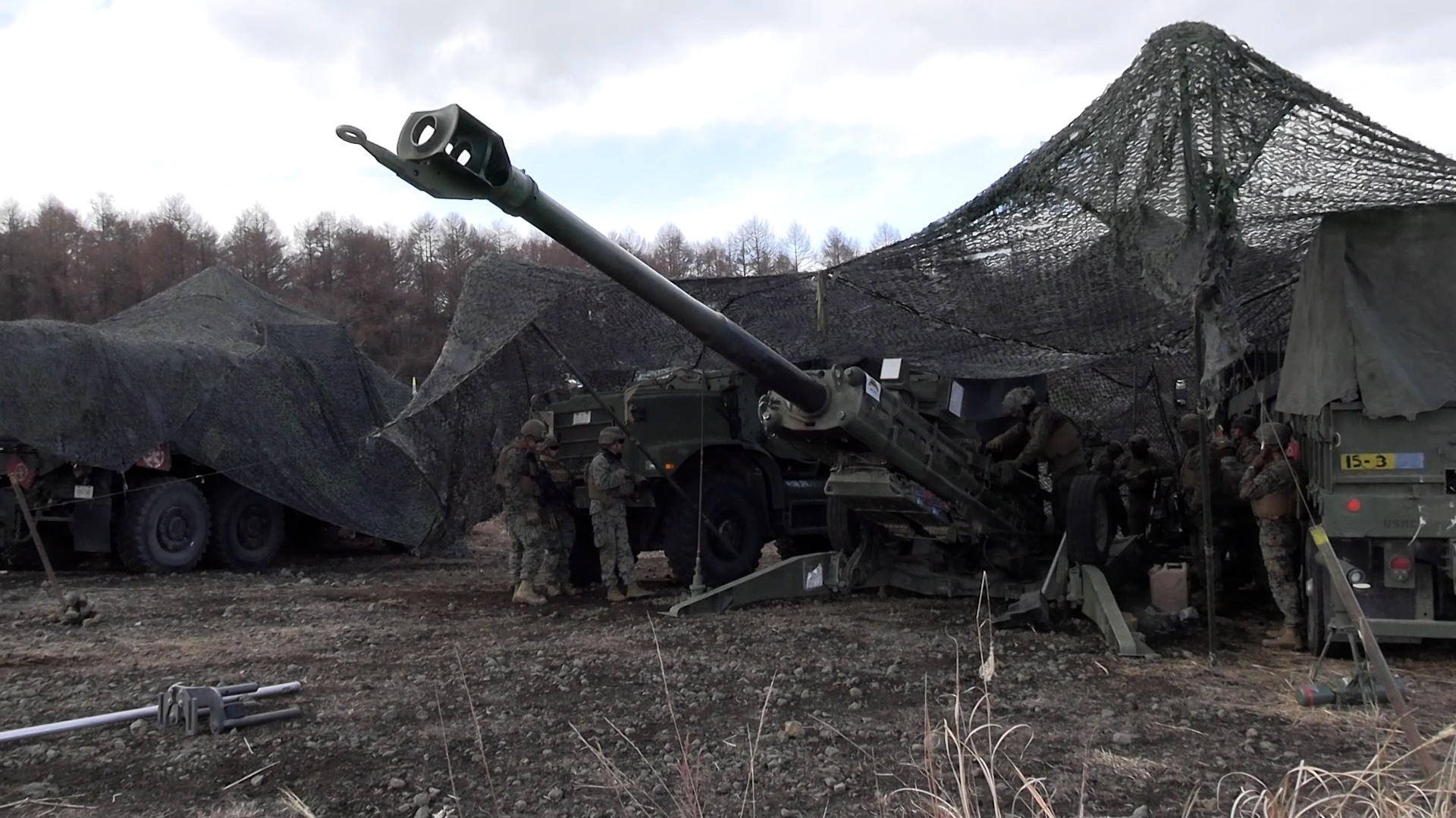 Marine artillery conducts 155mm live-fire exercise