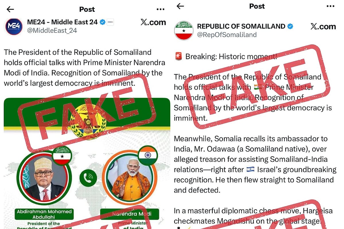 MEA factcheck flags fake posts on PM Modi–Somaliland talks, denies ...