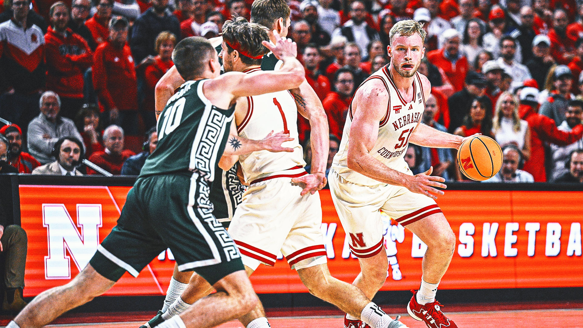 No. 13 Nebraska survives against No. 9 Michigan State to stay undefeated