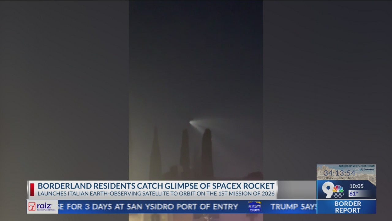 SpaceX launch sighting across Borderland