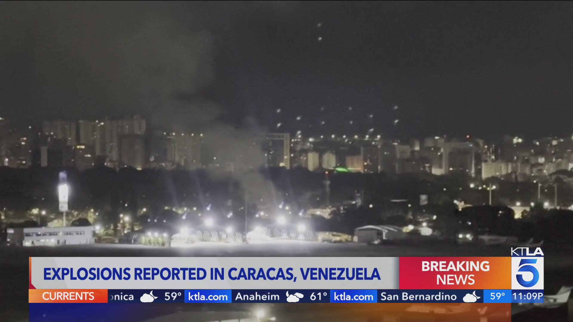 At least 7 explosions and low-flying aircraft are heard in Venezuela's ...
