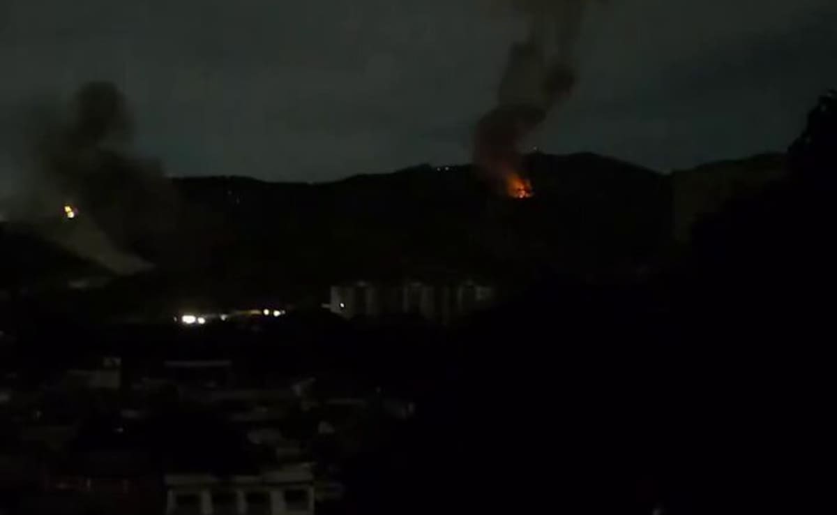 Videos show buildings on fire, huge smoke after blasts in Venezuela