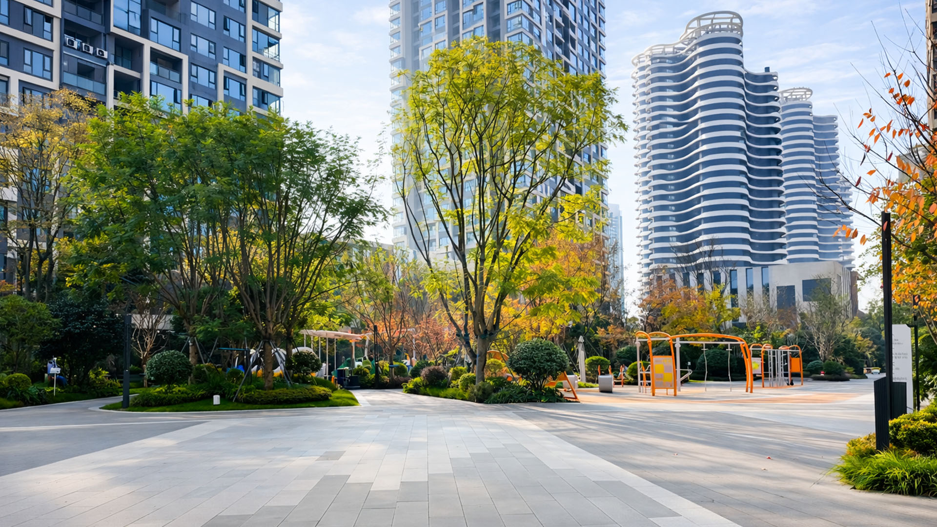 Det här kvarteret i Chengdu är grönt och modernt