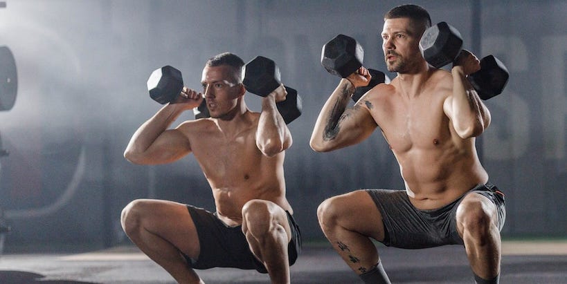 This nonstop dumbbell complex builds muscle when time is tight