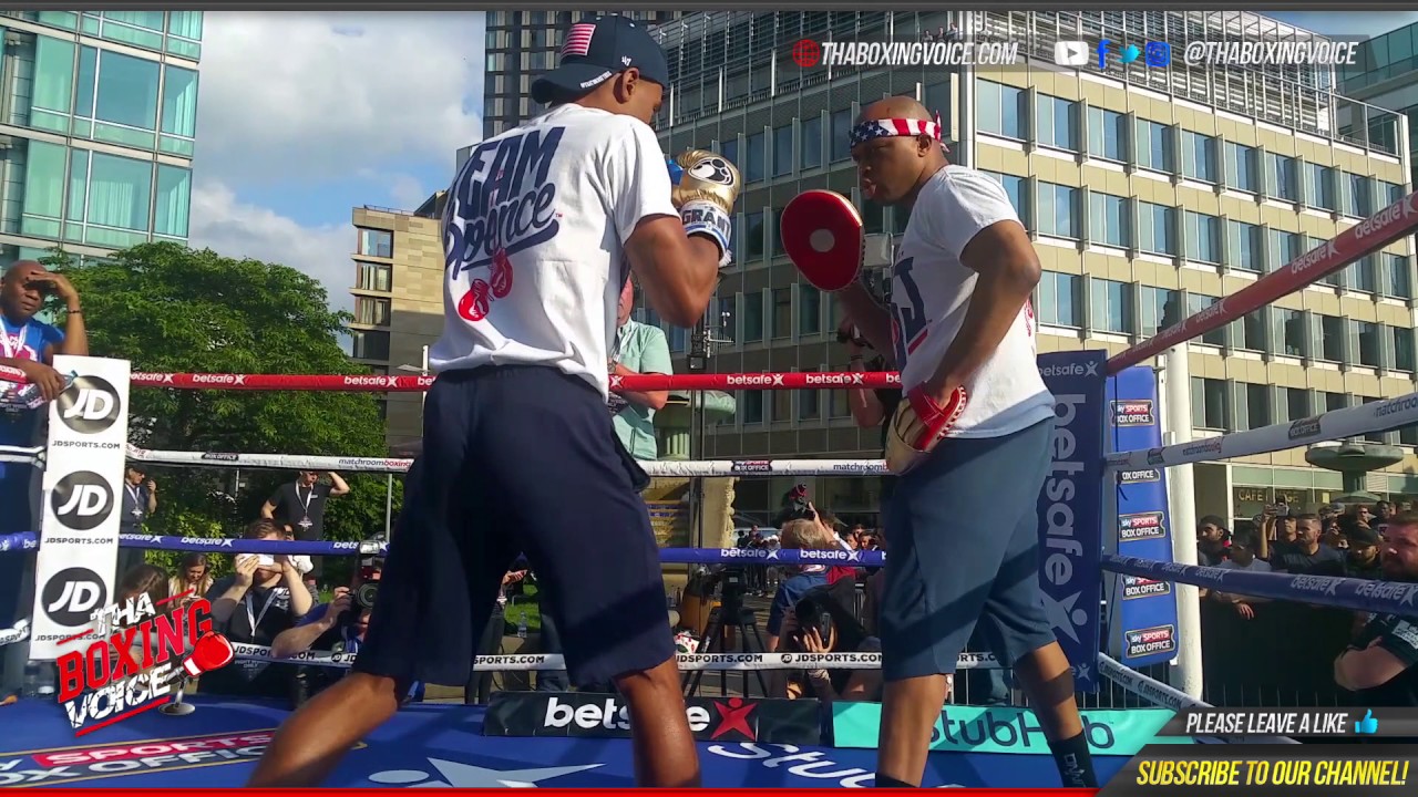 Errol Spence Jr. vs Kell Brook, Spence Jr. does pad work in front of UK ...