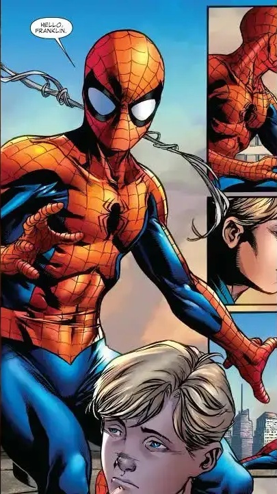 Spider-Man comforts Franklin Richards after the death of his uncle ...
