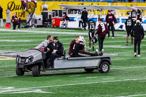 Mississippi State's Taylor carted off with injury; Lebby hopeful