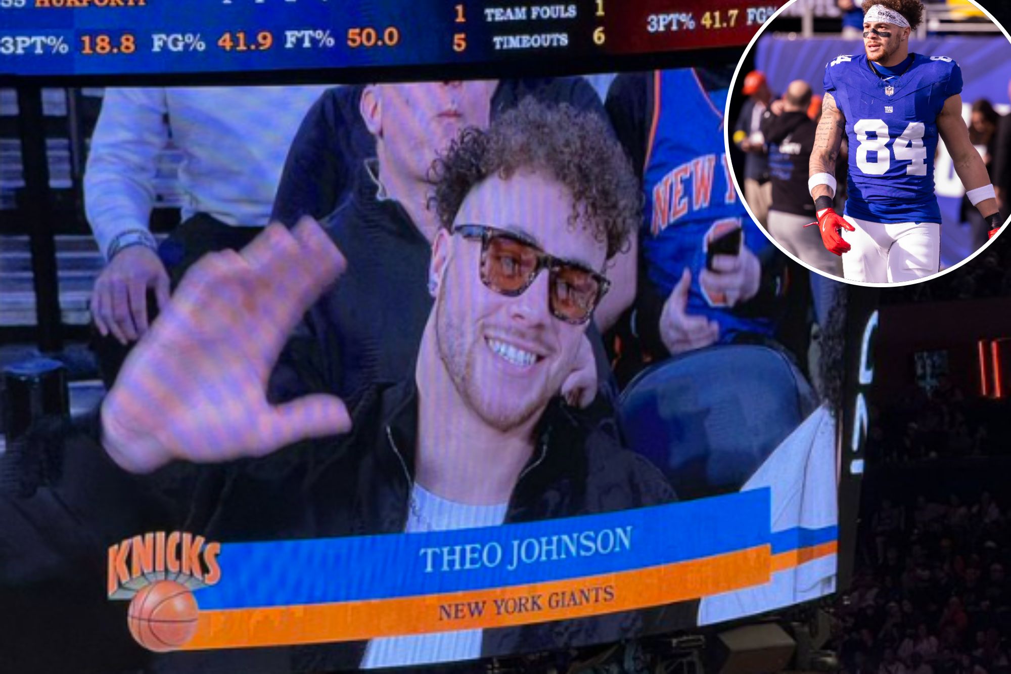 Why Giants’ Theo Johnson attended Knicks game despite being ruled out ...
