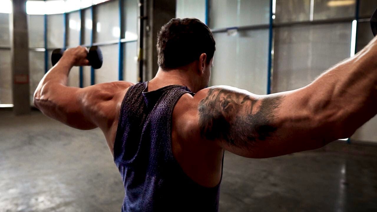 Build shoulders with a workout using only light dumbbells