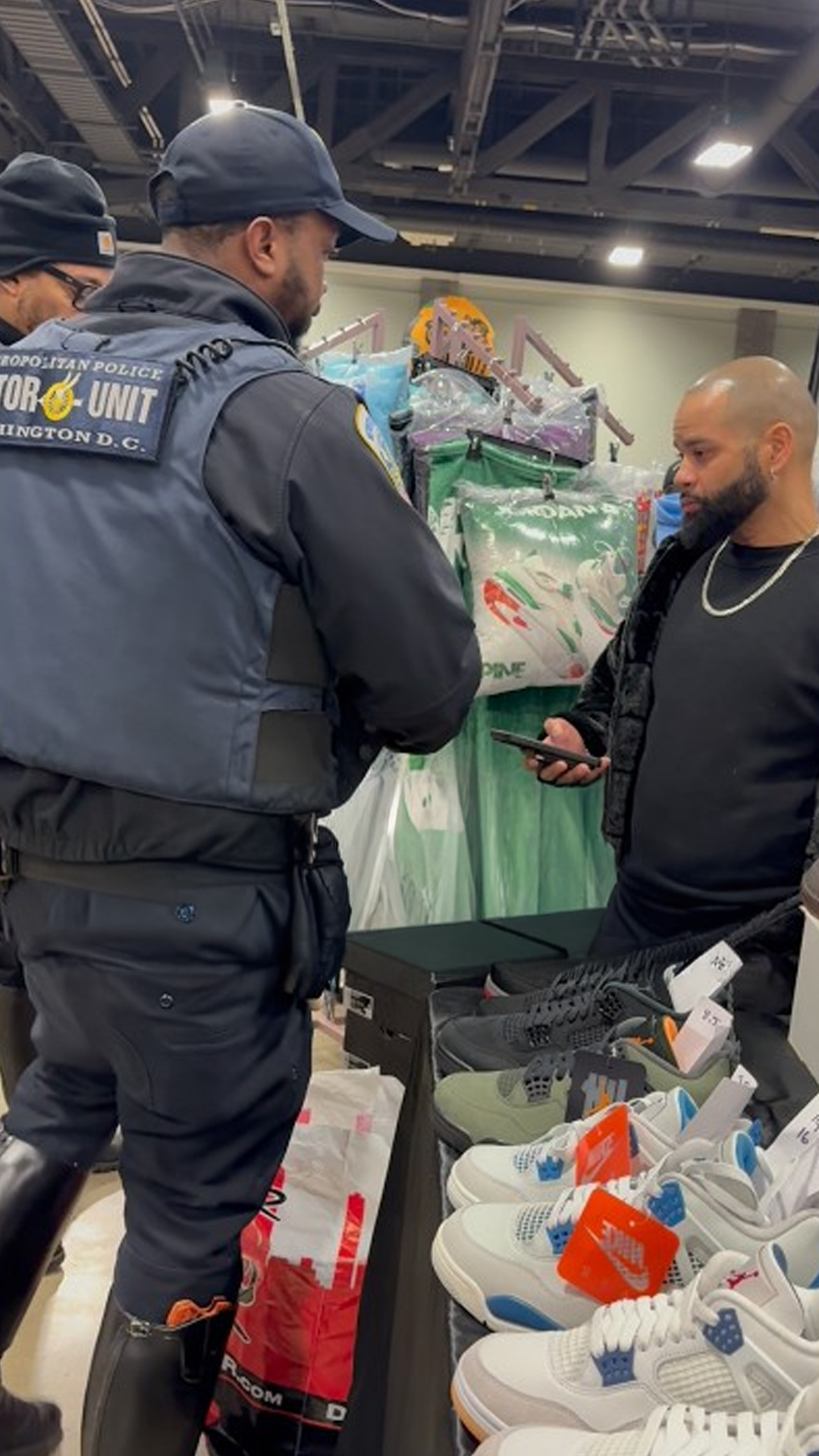 Police officer buying Jordan’s