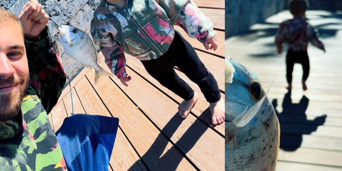 Justin Bieber goes fishing with son Jack Blues Bieber