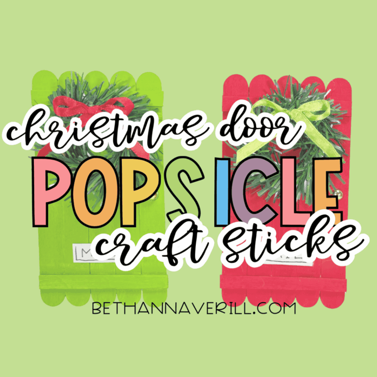 Christmas door popsicle stick craft