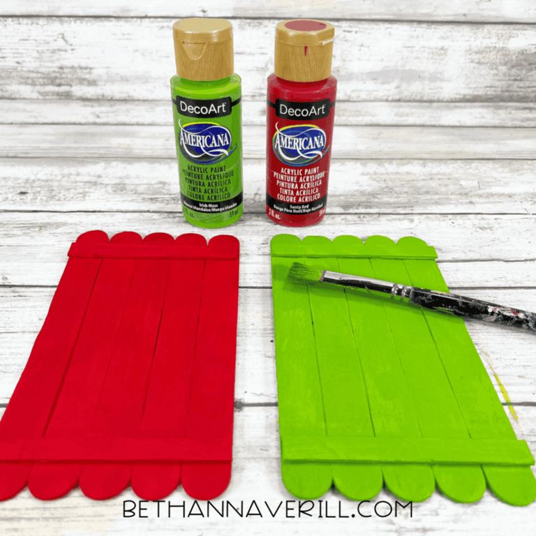 Christmas door popsicle stick craft