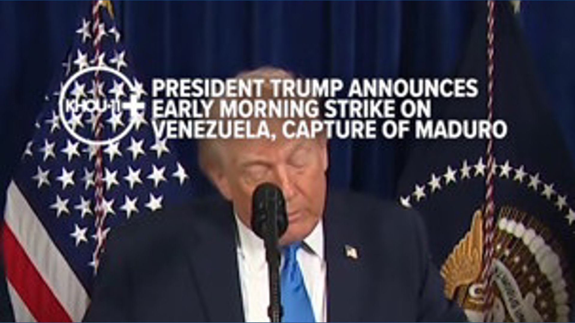 President Trump discusses early morning strike on Venezuela