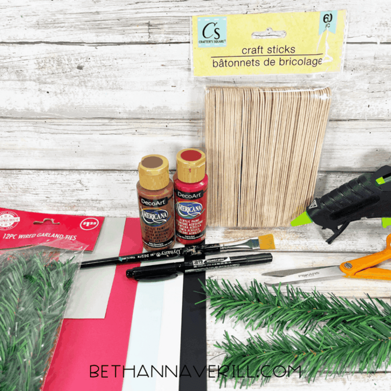 Christmas car popsicle stick craft