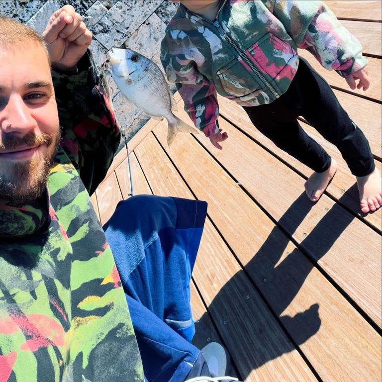 Justin Bieber goes fishing with son Jack Blues Bieber