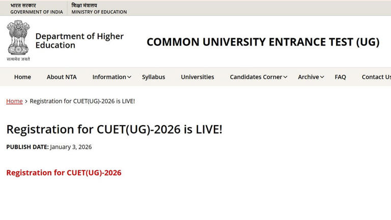 CUET 2026 registrations go LIVE! Check steps to apply, deadline, other ...