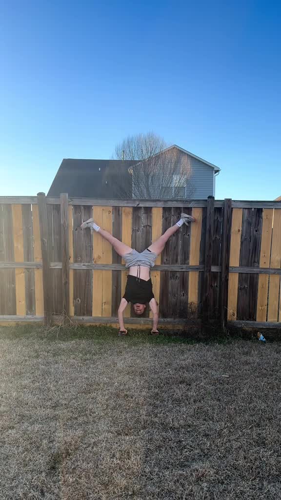 Backyard handstand challenge goes wrong fast