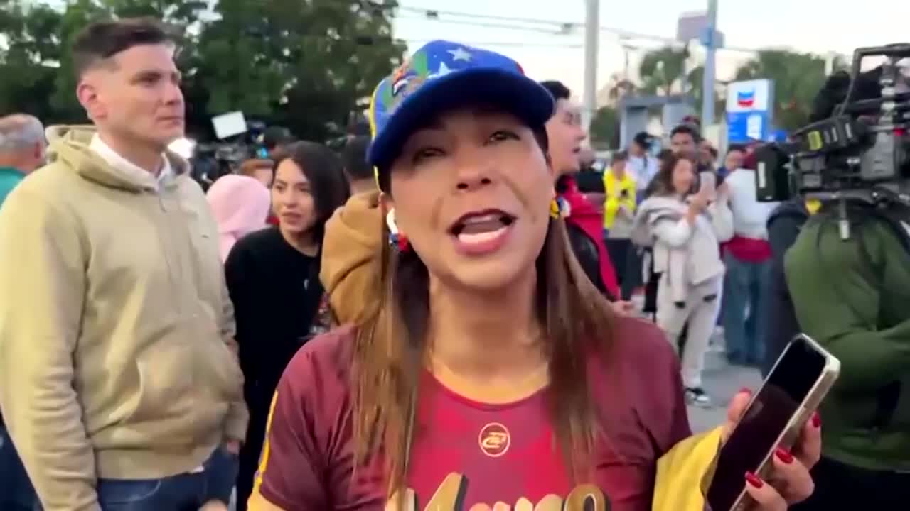 Venezuelans in Doral, Florida celebrate the capture of Maduro