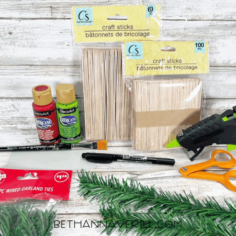 Christmas door popsicle stick craft