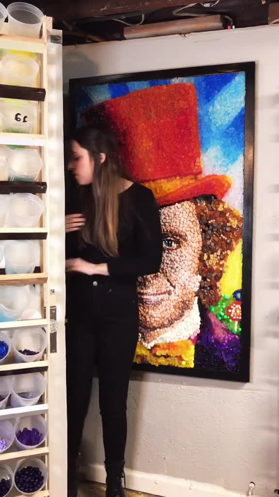 Watch this candy portrait turn into a secret snack
