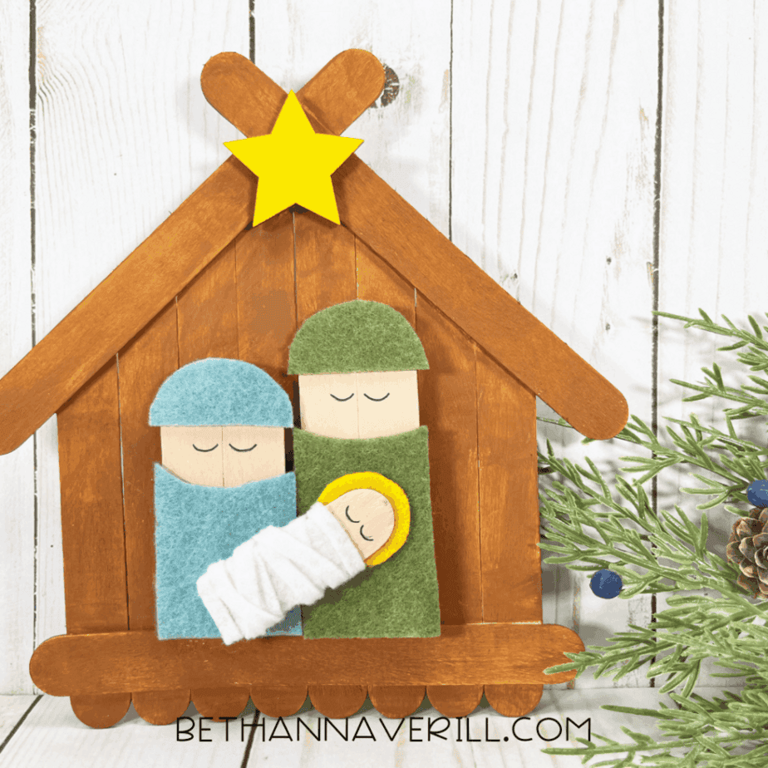 Nativity popsicle stick craft