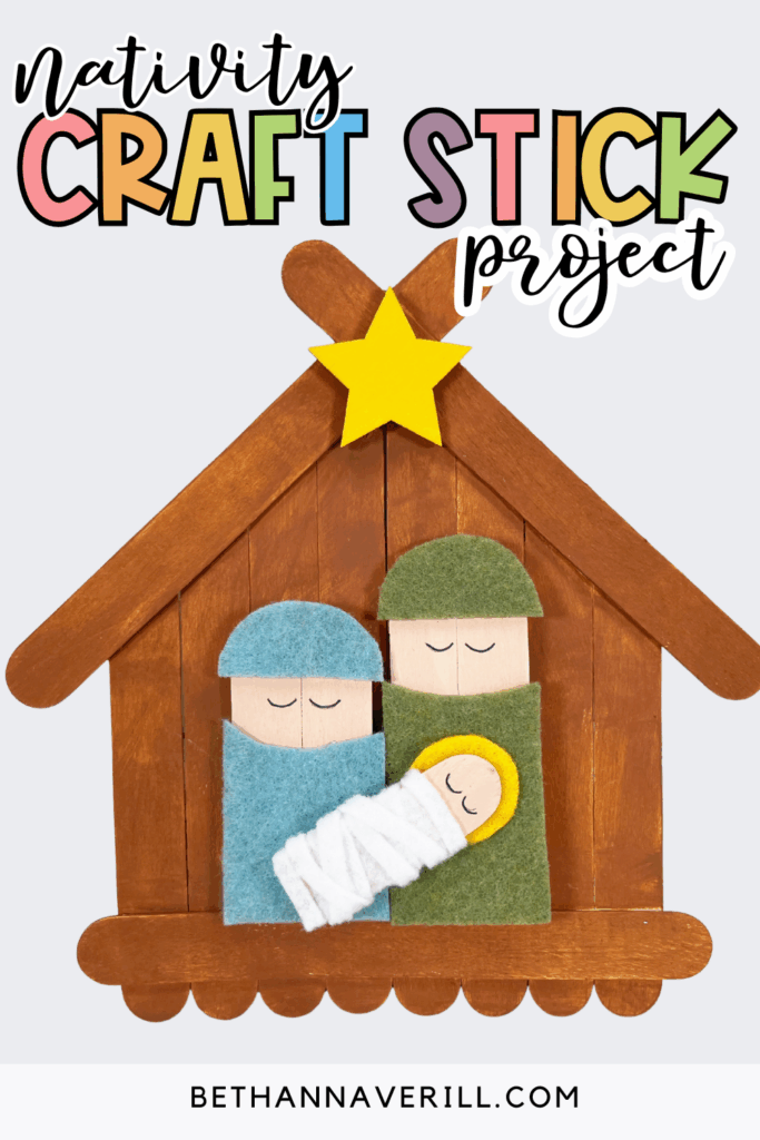 Nativity popsicle stick craft