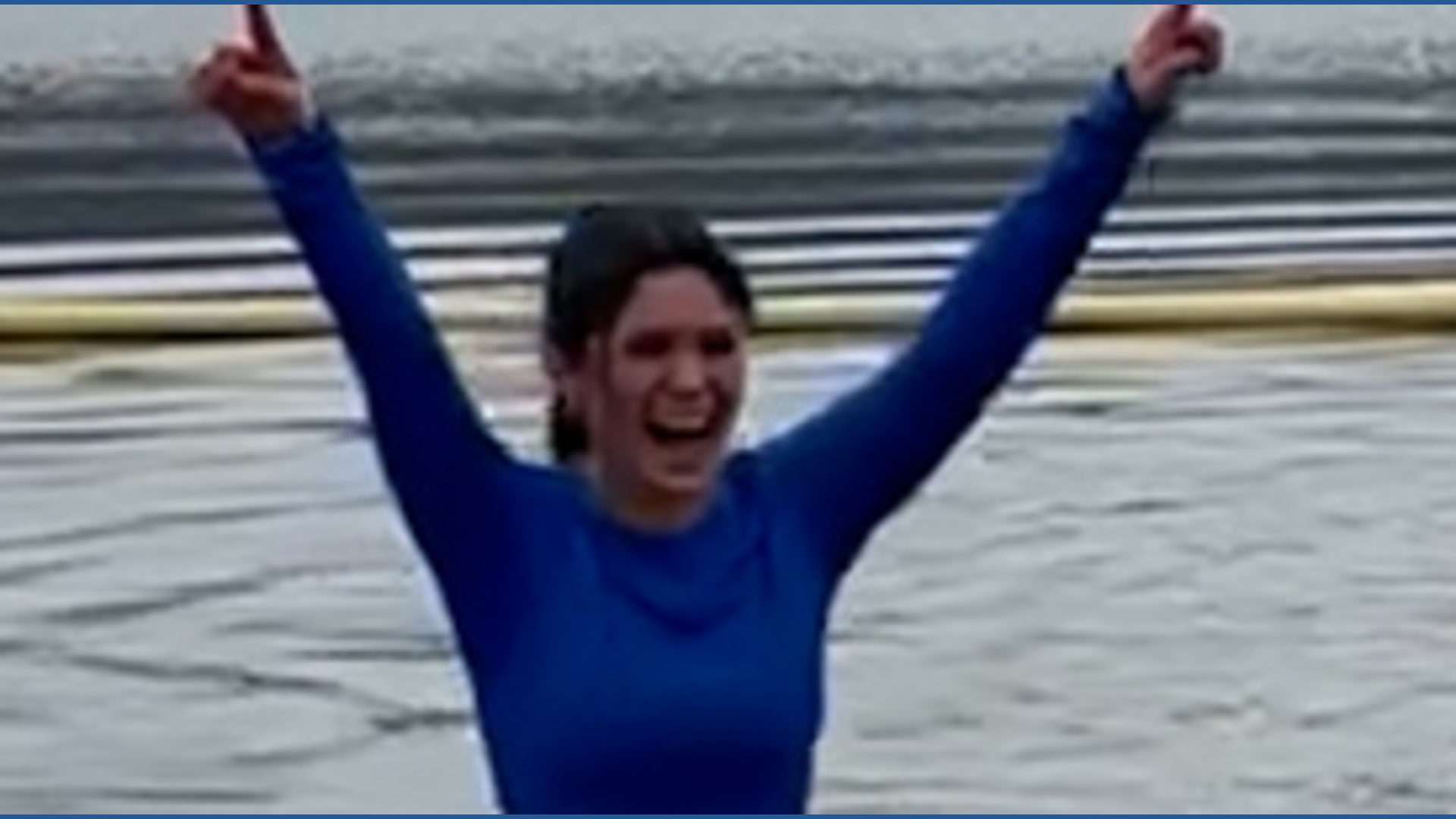 Valentina Chelala takes the polar bear plunge at Joe Wheeler State Park
