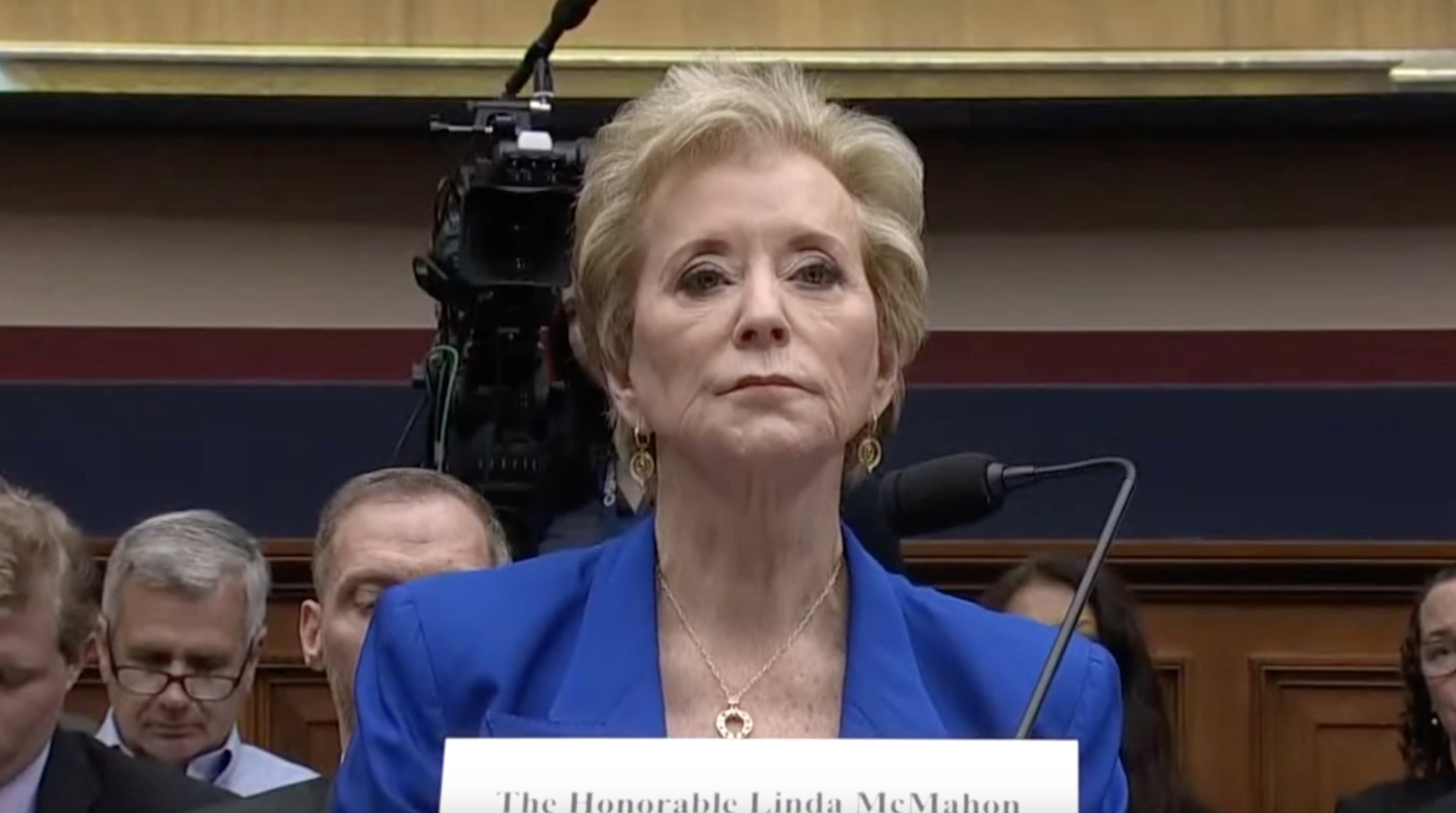 Billionaire Linda McMahon angrily stares down members of Congress as ...
