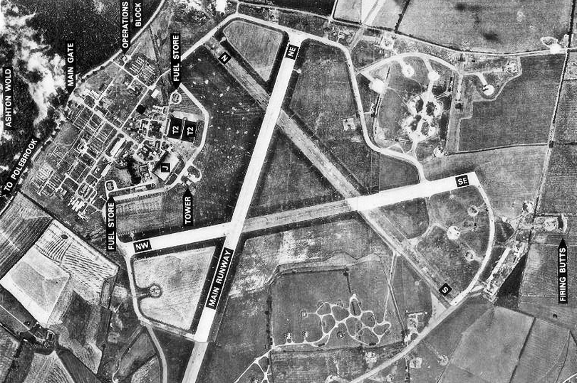 RAF base where Hollywood star flew combat missions from